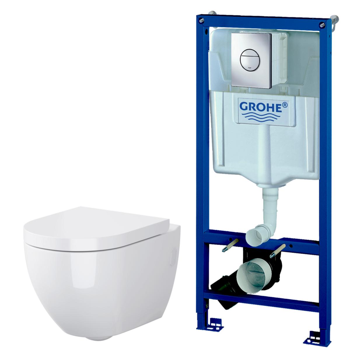 Grohe / harmony rimless indb.cisterne,hængeskål + sæde